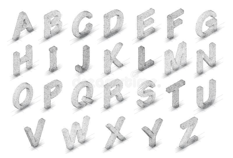 Vector Set of Letters, Ready Alphabet. 3d Style Stock Vector ...