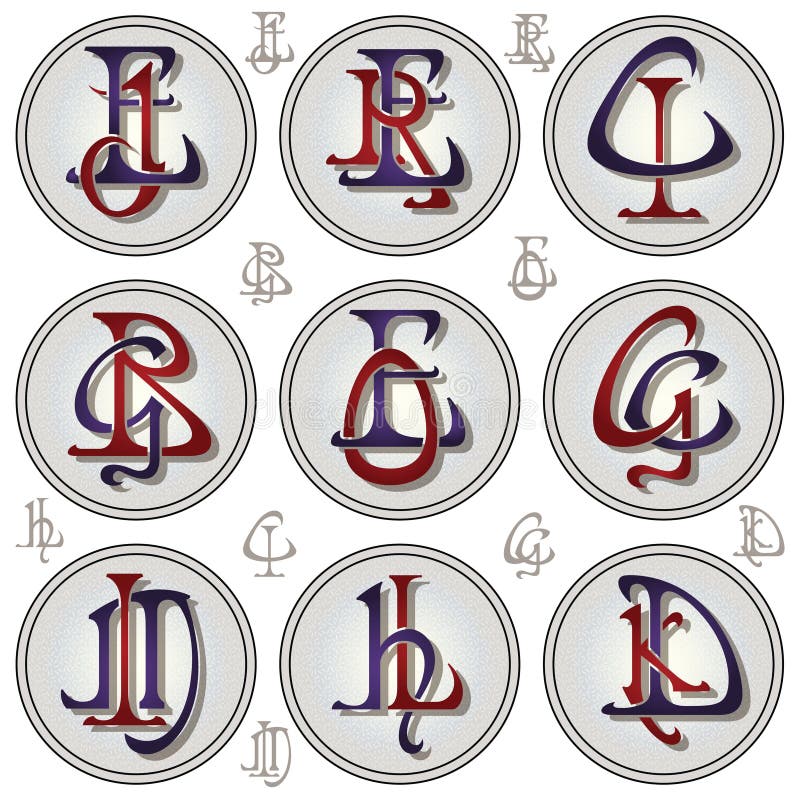 Interlocking Letters Stock Illustrations – 92 Interlocking Letters ...