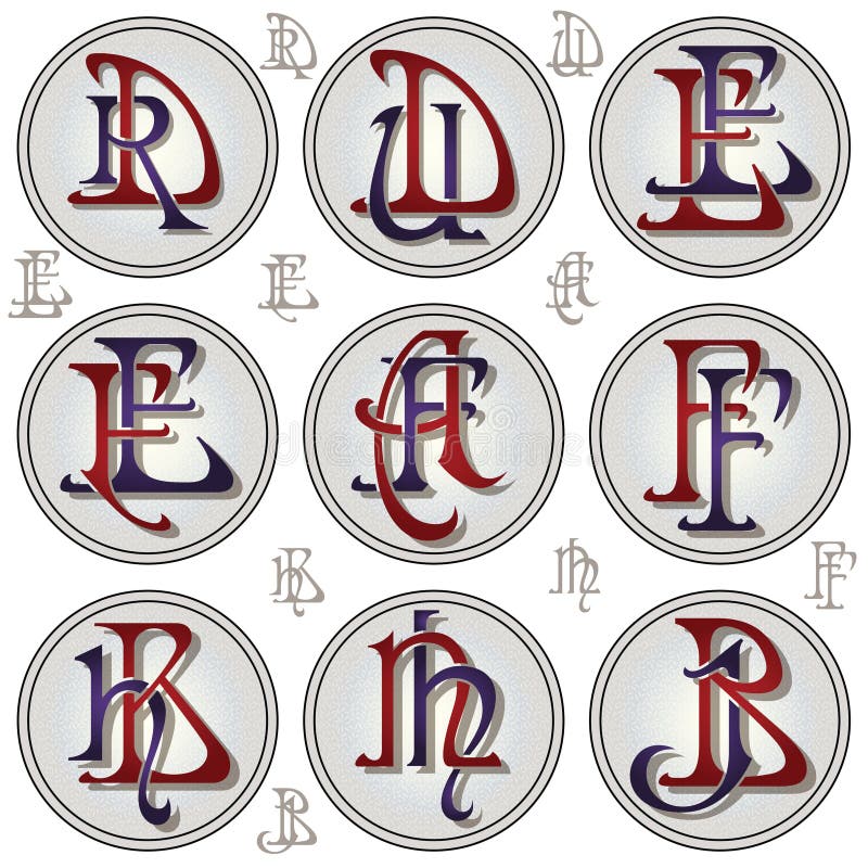 Interlocking Letters Stock Illustrations – 78 Interlocking Letters ...