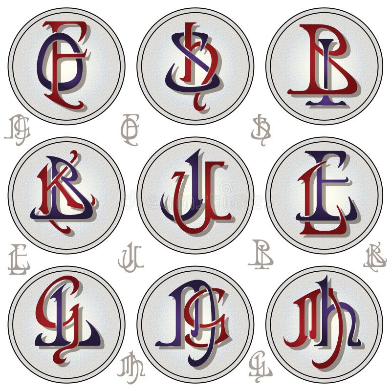 Interlocking Letters Stock Illustrations – 92 Interlocking Letters ...