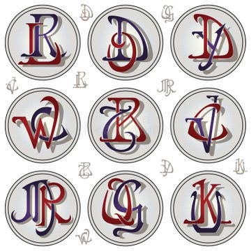 Interlocking Letters Stock Illustrations – 630 Interlocking Letters ...