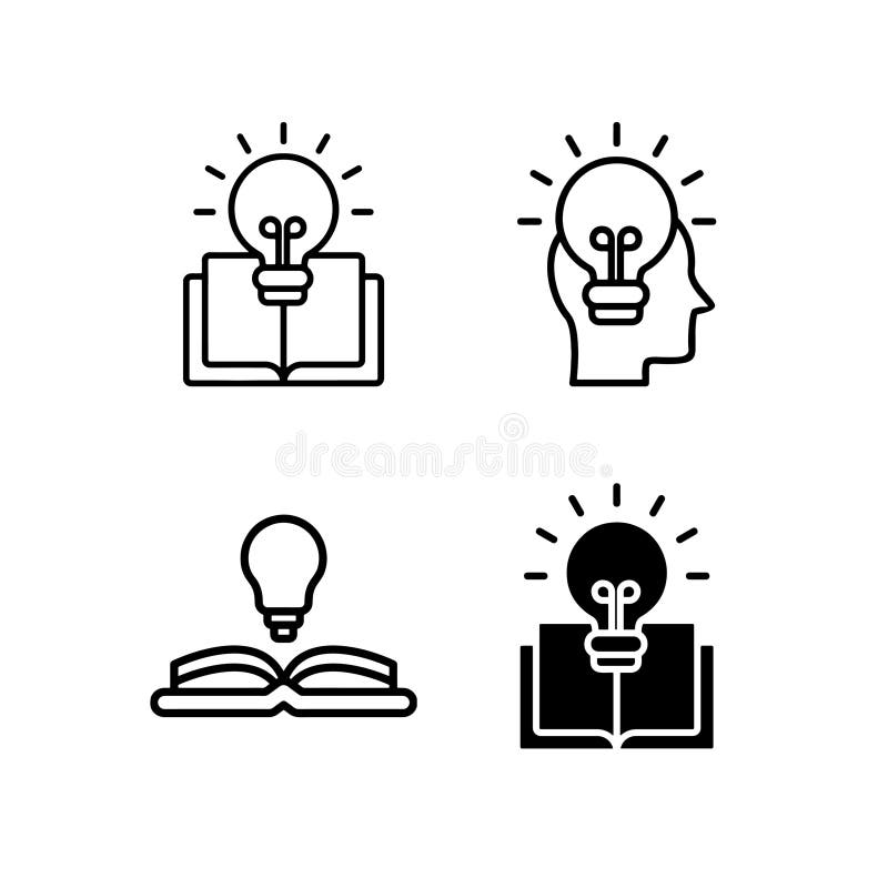 Knowledge Icon Book Light Bulb Stock Illustrations – 2,352 Knowledge ...