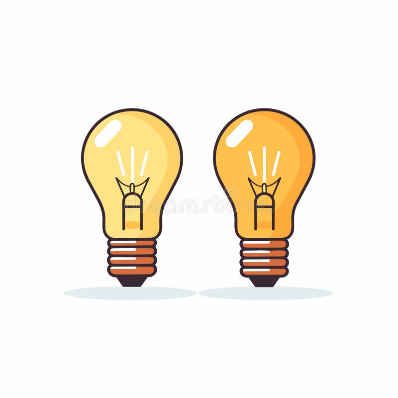 Vector of a Set of Light Bulbs in a Line, Representing an Icon or ...