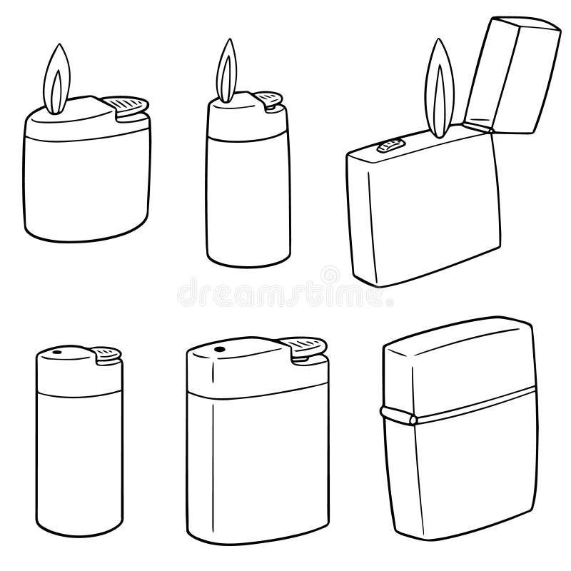 Vector set of lighter stock vector. Illustration of creative - 118253500
