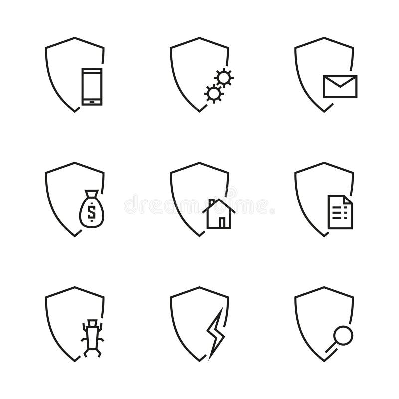 Linear Job Safety Equipment Vector Icons Set Stock Vector ...