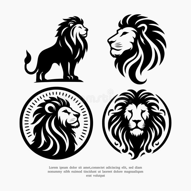 Lion Silhouette Logo Stock Illustrations – 19,359 Lion Silhouette Logo ...