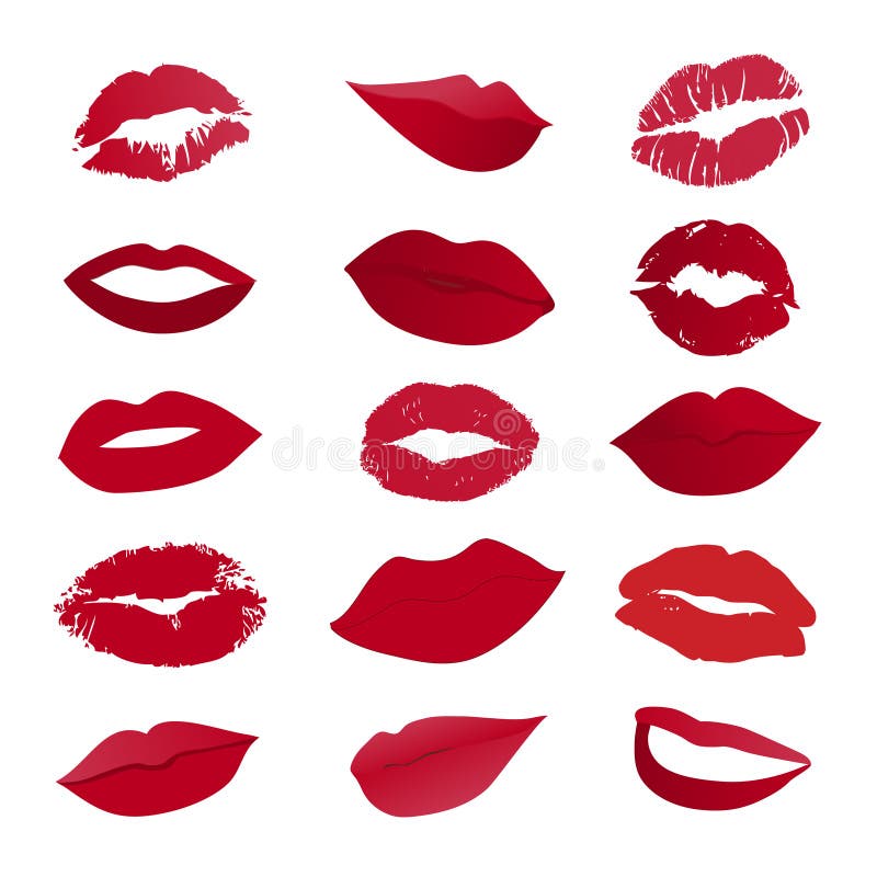 Color vector kiss lips stock vector. Illustration of desire - 18435084