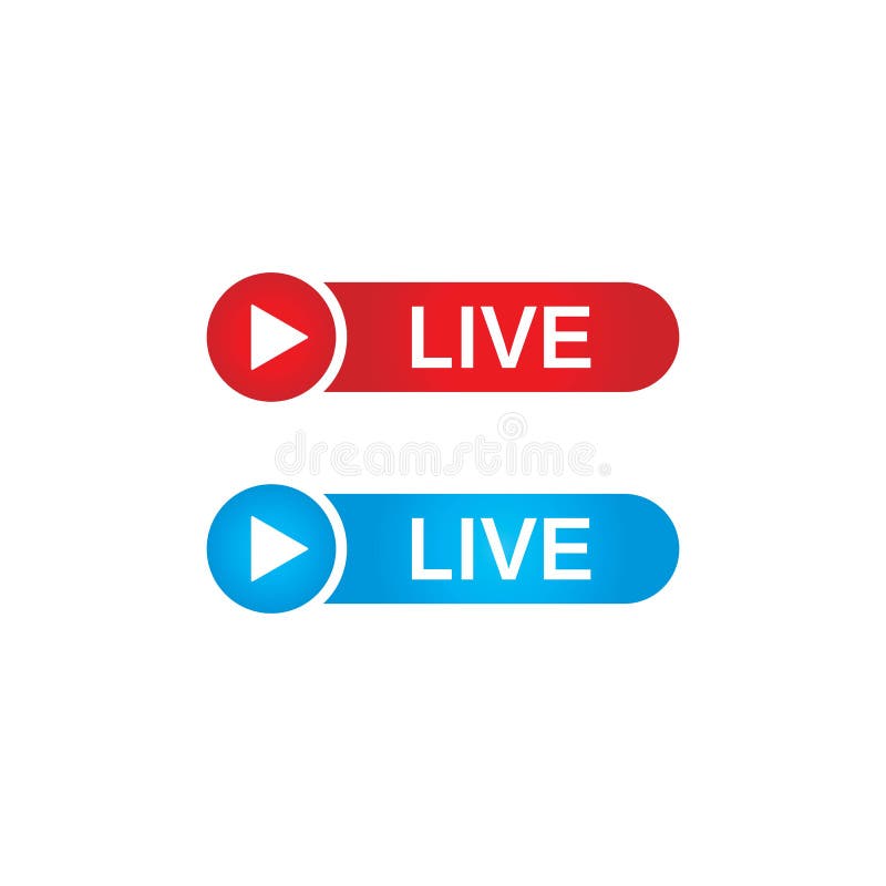 Vector Set of Live Streaming Icon Multimedia Logo Stock Vector ...