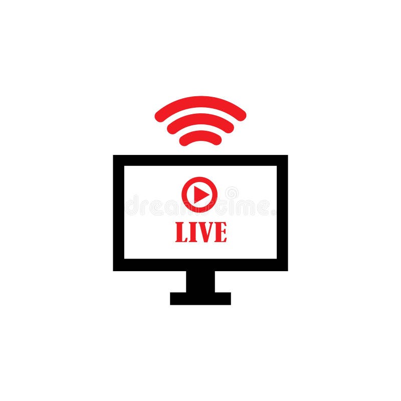 Vector Set of Live Streaming Icon Multimedia Logo Stock Vector ...