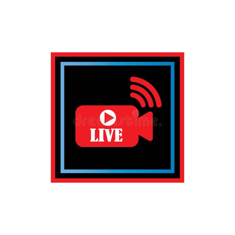 Vector Set of Live Streaming Icon Multimedia Logo Stock Vector ...