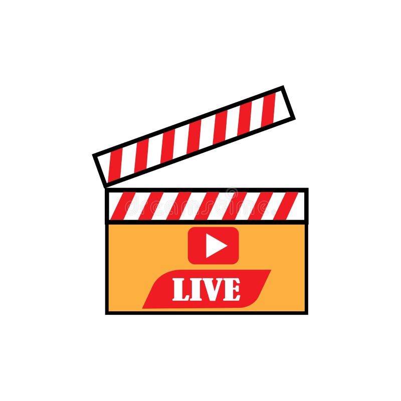 Vector Set of Live Streaming Icon Multimedia Logo Stock Vector ...