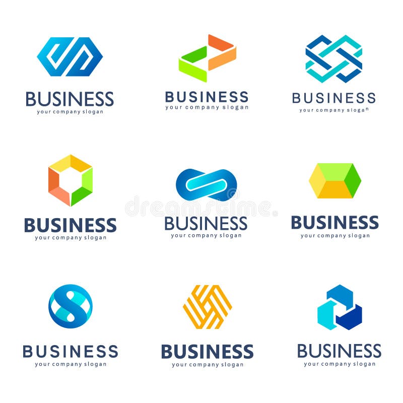 Vector Set of Logo Design for Business Stock Vector - Illustration of ...