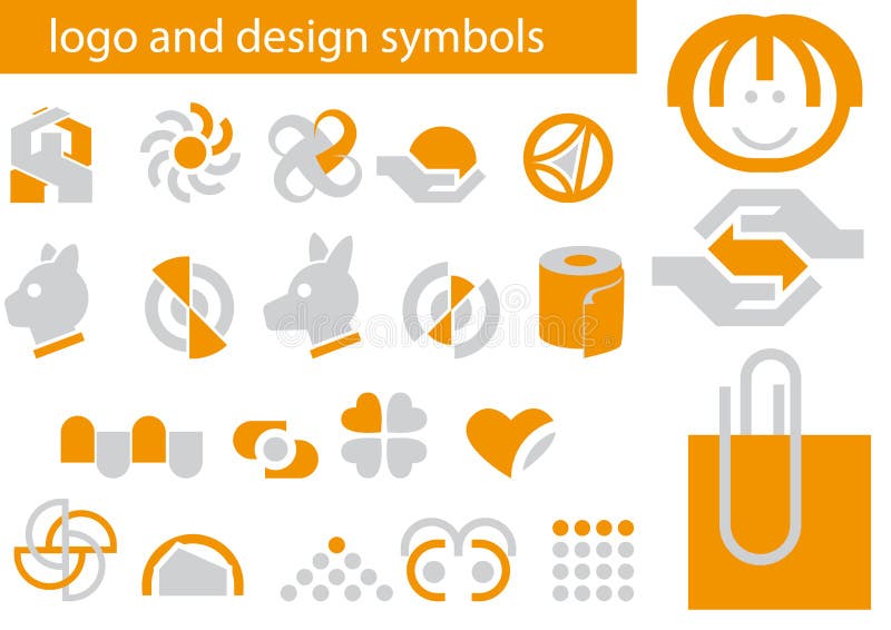 Vector Set of Logo and Design Symbols Stock Illustration - Illustration ...