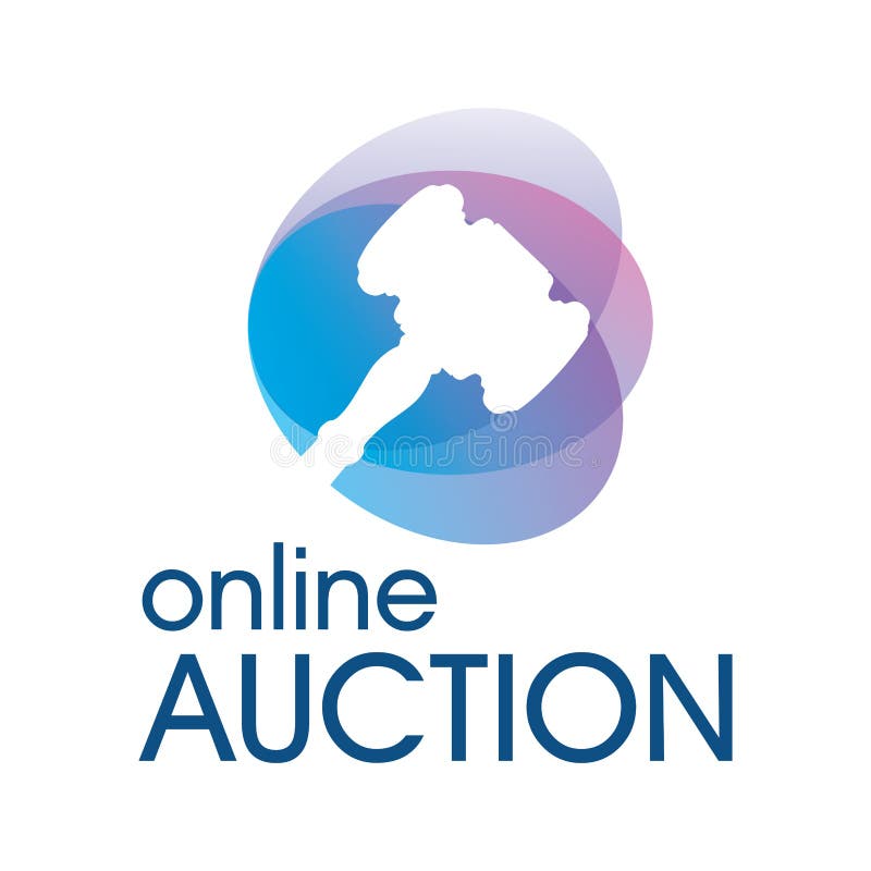 Vector Set of Logos for Bidding and Auctions Stock Illustration ...