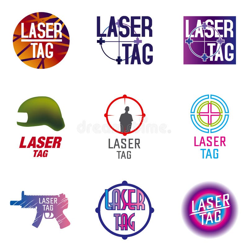 Vector Set of Logos for Laser Tag Stock Vector - Illustration of ...