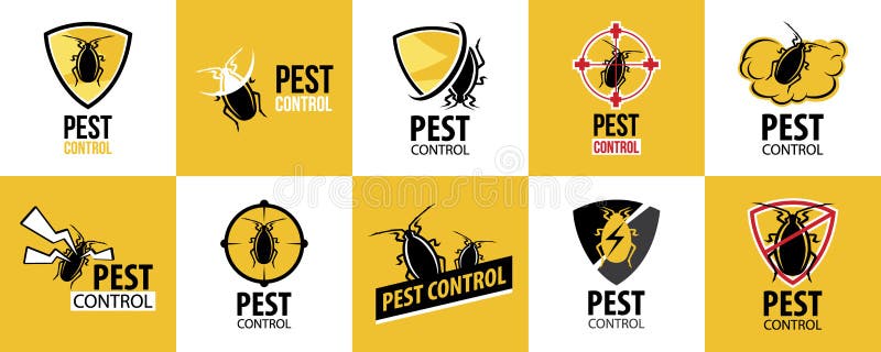Vector Set of Logos for Pest Control Company Stock Vector ...