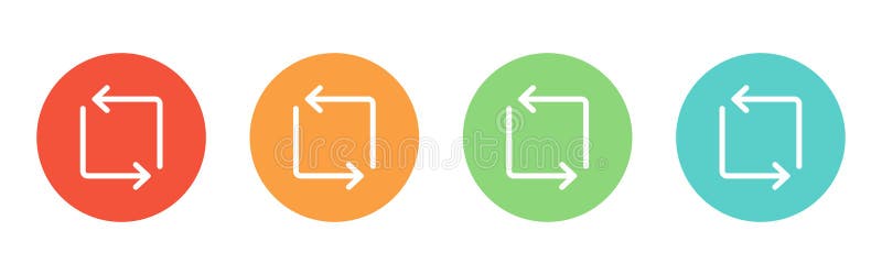 Vector Set Loop Icons in Multiple Colors Stock Vector - Illustration of ...