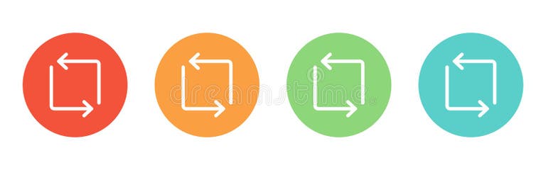 Vector Set Loop Icons in Multiple Colors Stock Vector - Illustration of ...