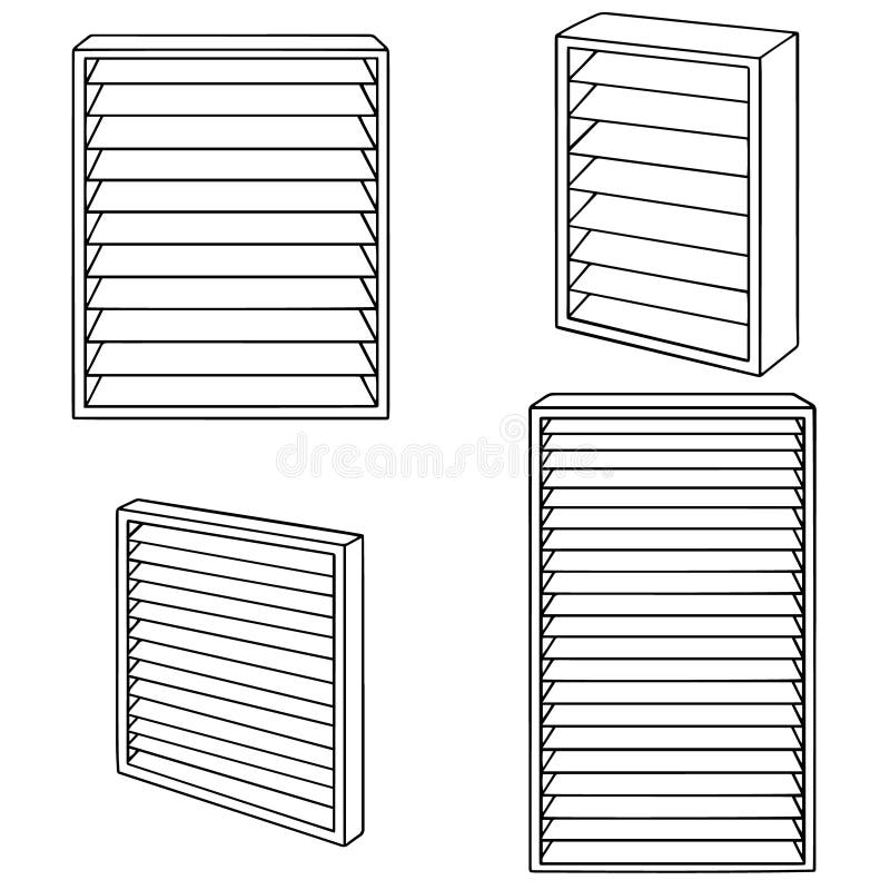 Vector set of louver stock vector. Illustration of decoration - 117704758