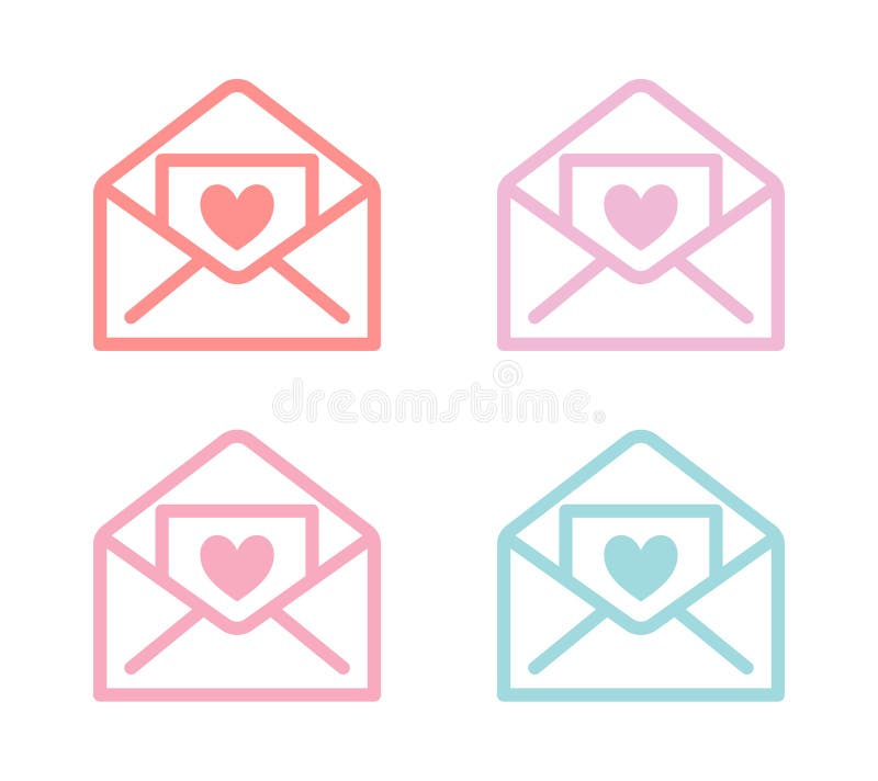 Vector Set of Mail Icon Set Stock Illustration - Illustration of email ...