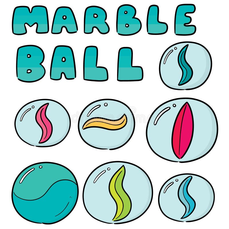 Vector set of marble ball stock vector. Illustration of idea - 118713569