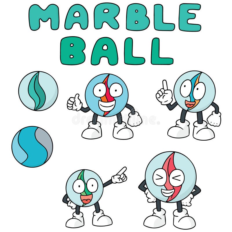 Vector set of marble ball stock vector. Illustration of idea - 118713569