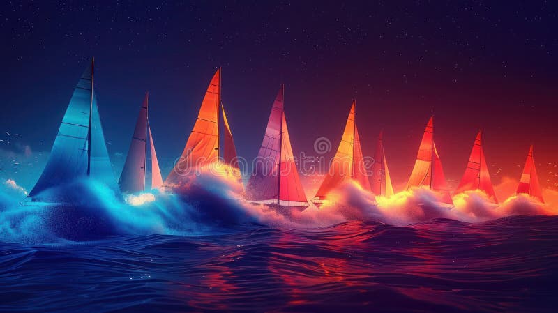 Set of Marine Themed Emblems for Sailing Cruises - Vector Logo or Label ...