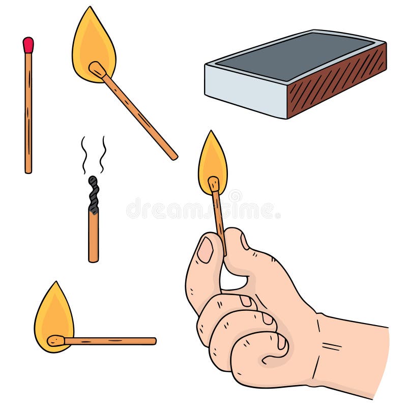 Vector set of matches stock vector. Illustration of clip - 117701215