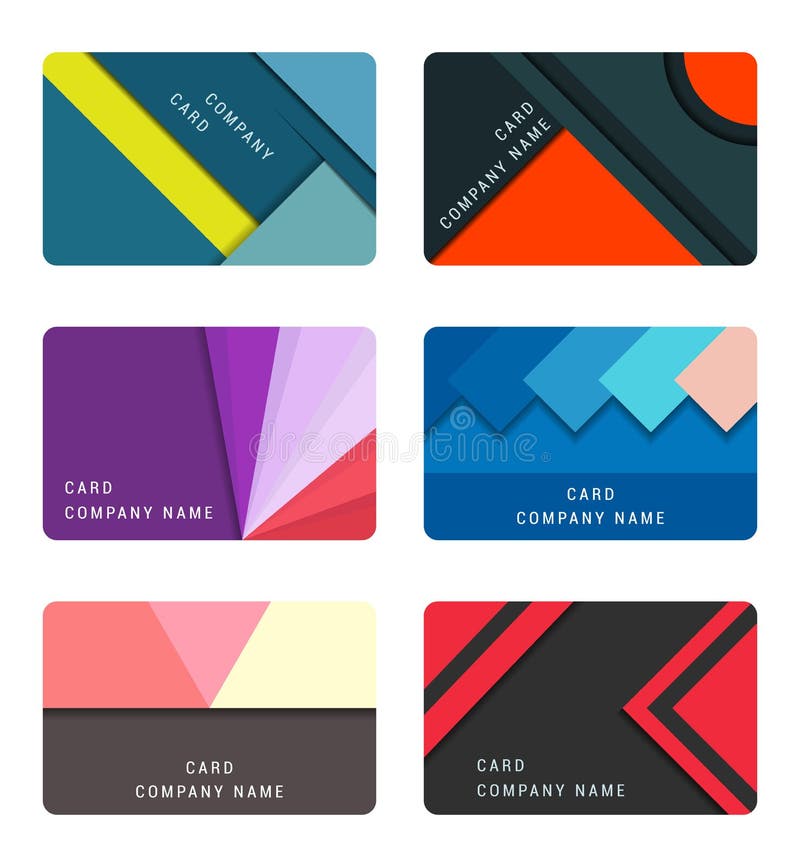Vector Set Material Design Card and Banners Stock Illustration ...