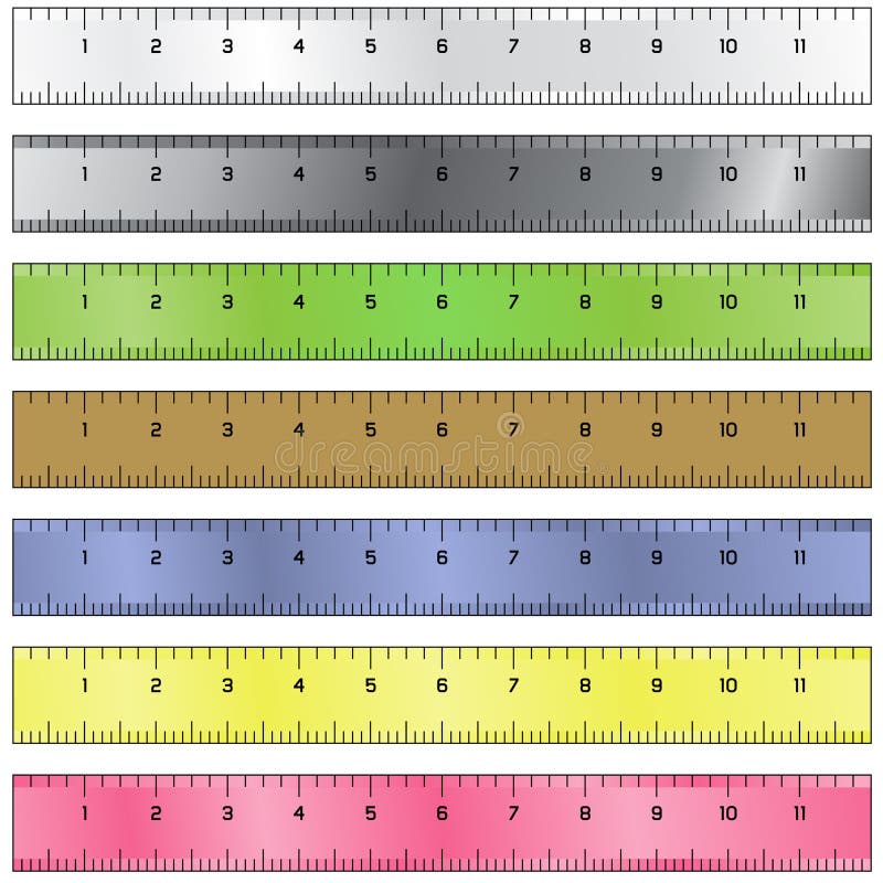 Vector Set of Measurement Rulers Stock Vector - Illustration of scale ...