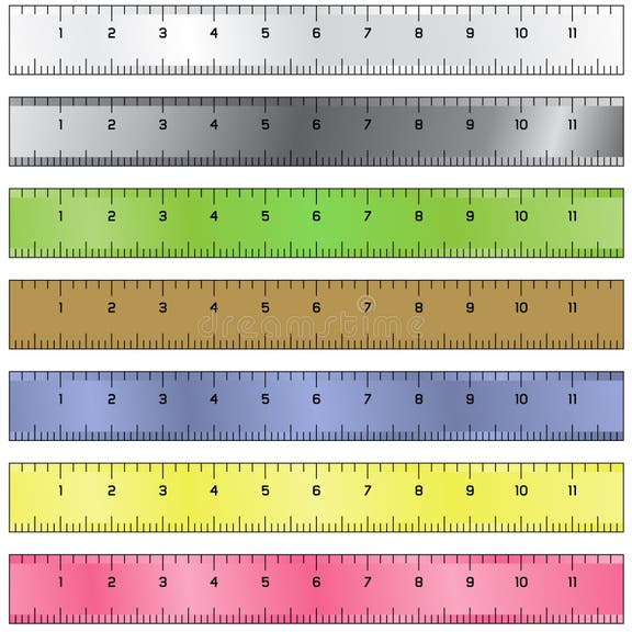 Vector Set of Measurement Rulers Stock Vector - Illustration of scale ...