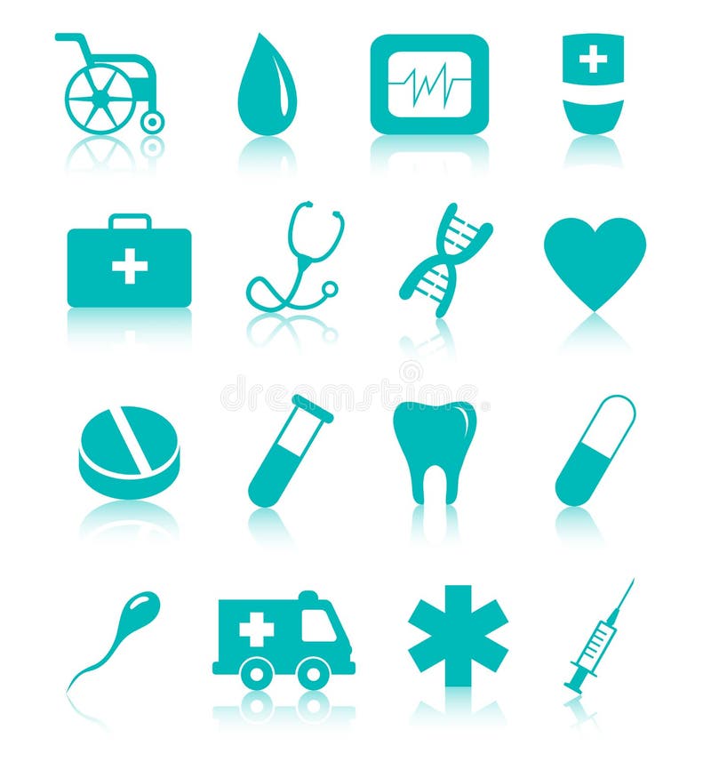 Flat medical icons stock vector. Illustration of emergency - 37347632