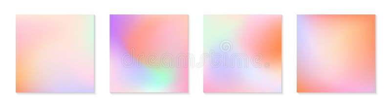 Vector Set of Mesh Gradient Backgrounds in Bright Colors.California ...