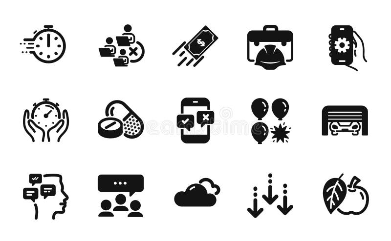 Vector Set of Messages, Construction Toolbox and Parking Garage Icons ...