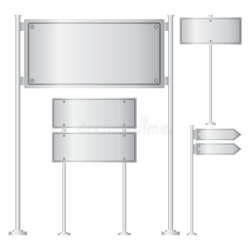 Vector Set Of Metal Signpost Stock Vector - Illustration of choice ...