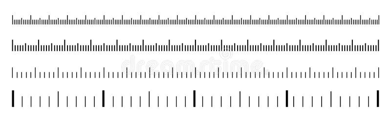 Vector Set of Metric Rulers in Flat Style. Measuring. Stock Vector ...