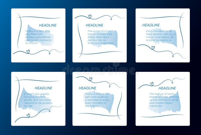 Vector Set of Minimalist Decorative Frames with Elegant Heart Elements ...