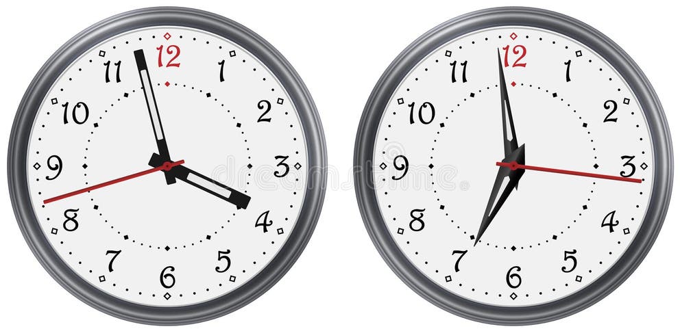 Vector Set of Modern Round Clock with Various Clock Hands. Classic ...