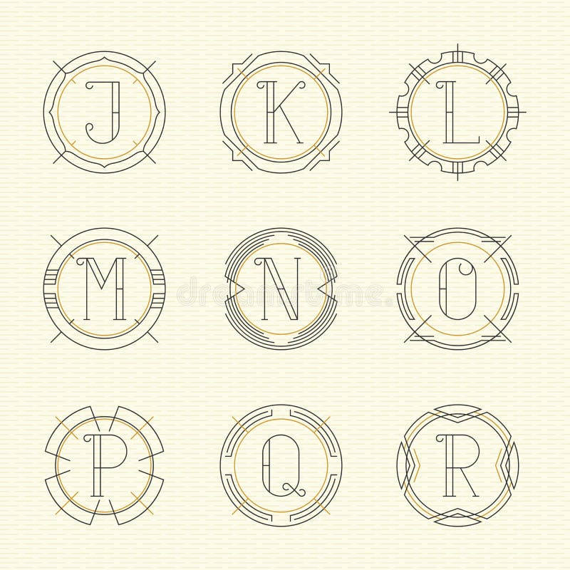 Vector set of monogram stock vector. Illustration of graceful - 61162639