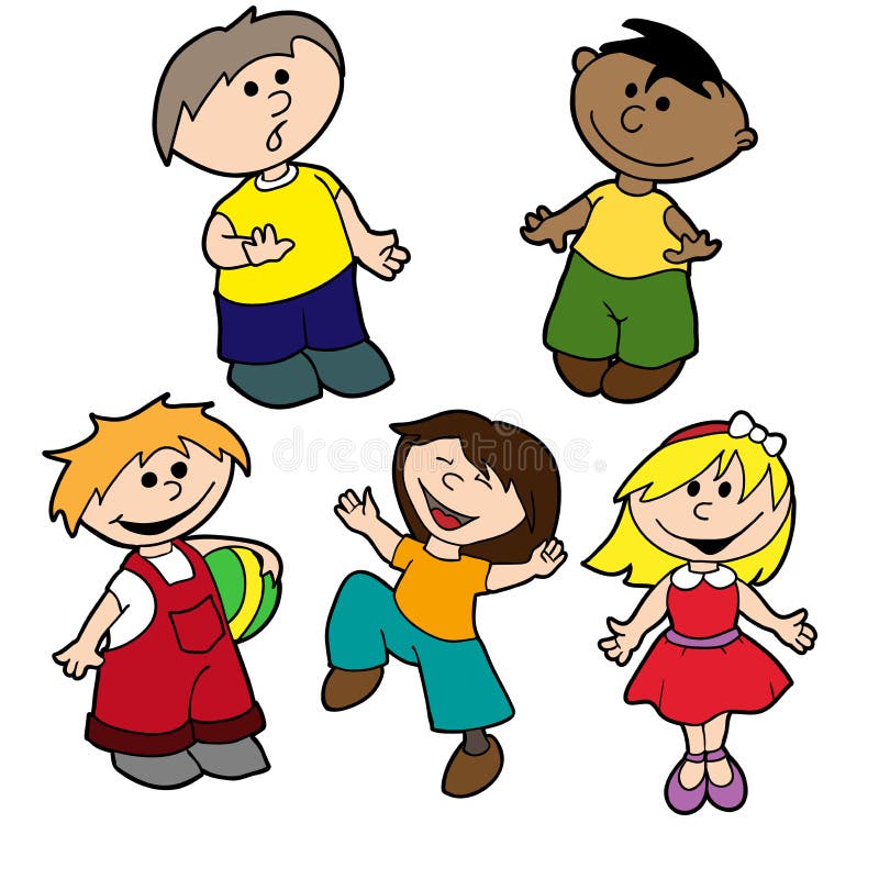 Multi Racial Children Playing Stock Illustrations – 106 Multi Racial ...