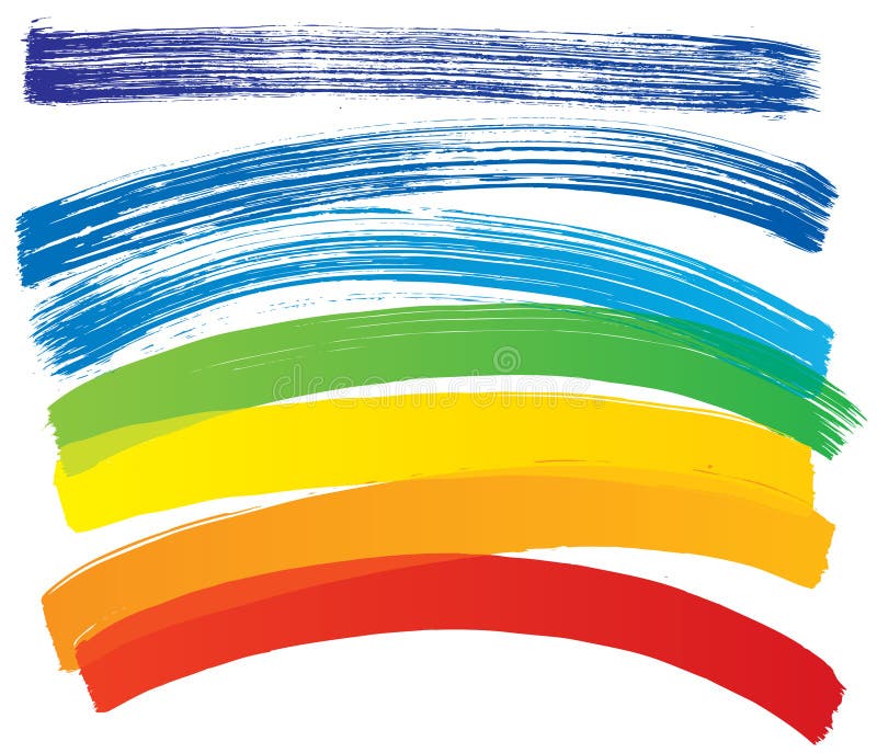 Vector Set of Different Ink Strokes Stock Vector - Illustration of ...