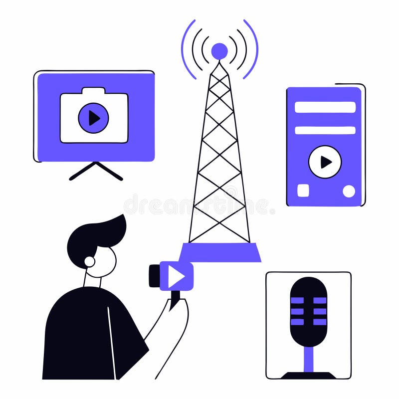 Creative Vector Pack for Multimedia Content – Video, Podcast & Social ...