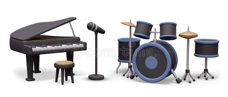 Vector Set of Musical Instruments and Equipment for Concert ...