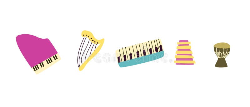 Vector Set of Musical Instruments. Orchestra Classical and Ethnic ...