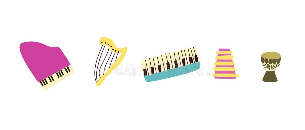 Vector Set of Musical Instruments. Orchestra Classical and Ethnic ...