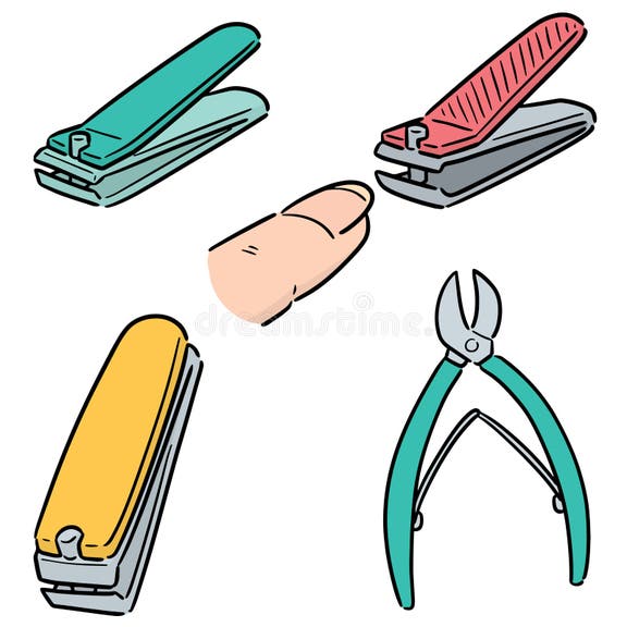 Vector set of nail clipper stock illustration. Illustration of cute ...