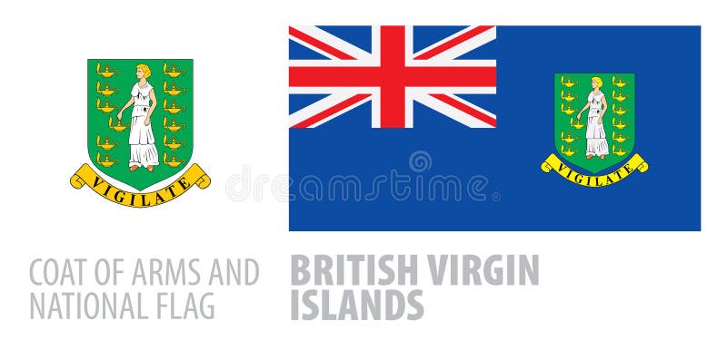 Vector Set of the National Flag of British Virgin Islands Stock Vector ...