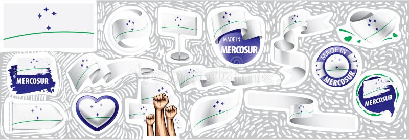 Mercosur Territory on World Map Stock Illustration - Illustration of ...