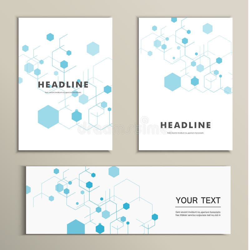 Vector Set Network Hexagon Background Connection Stock Vector ...