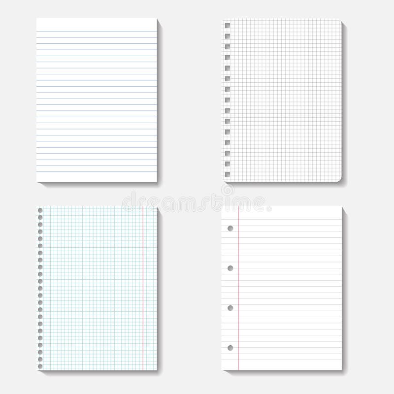 Vector Collection of Note Sheets on White Background Stock Vector ...